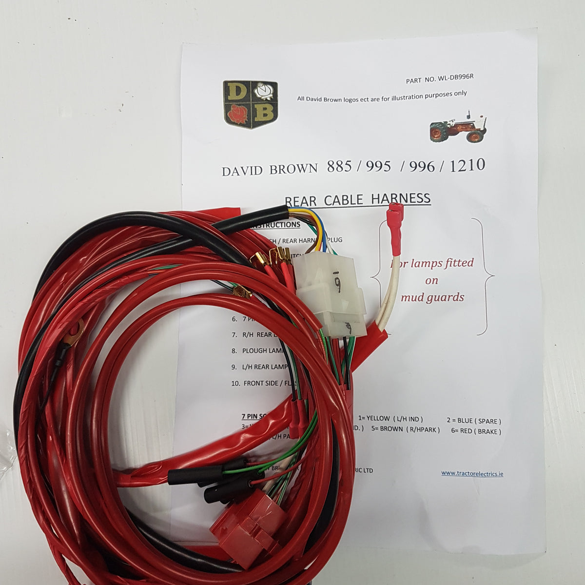 David Brown Tractor 885, 995, 996 Series Rear Harness — Tractor Electric's