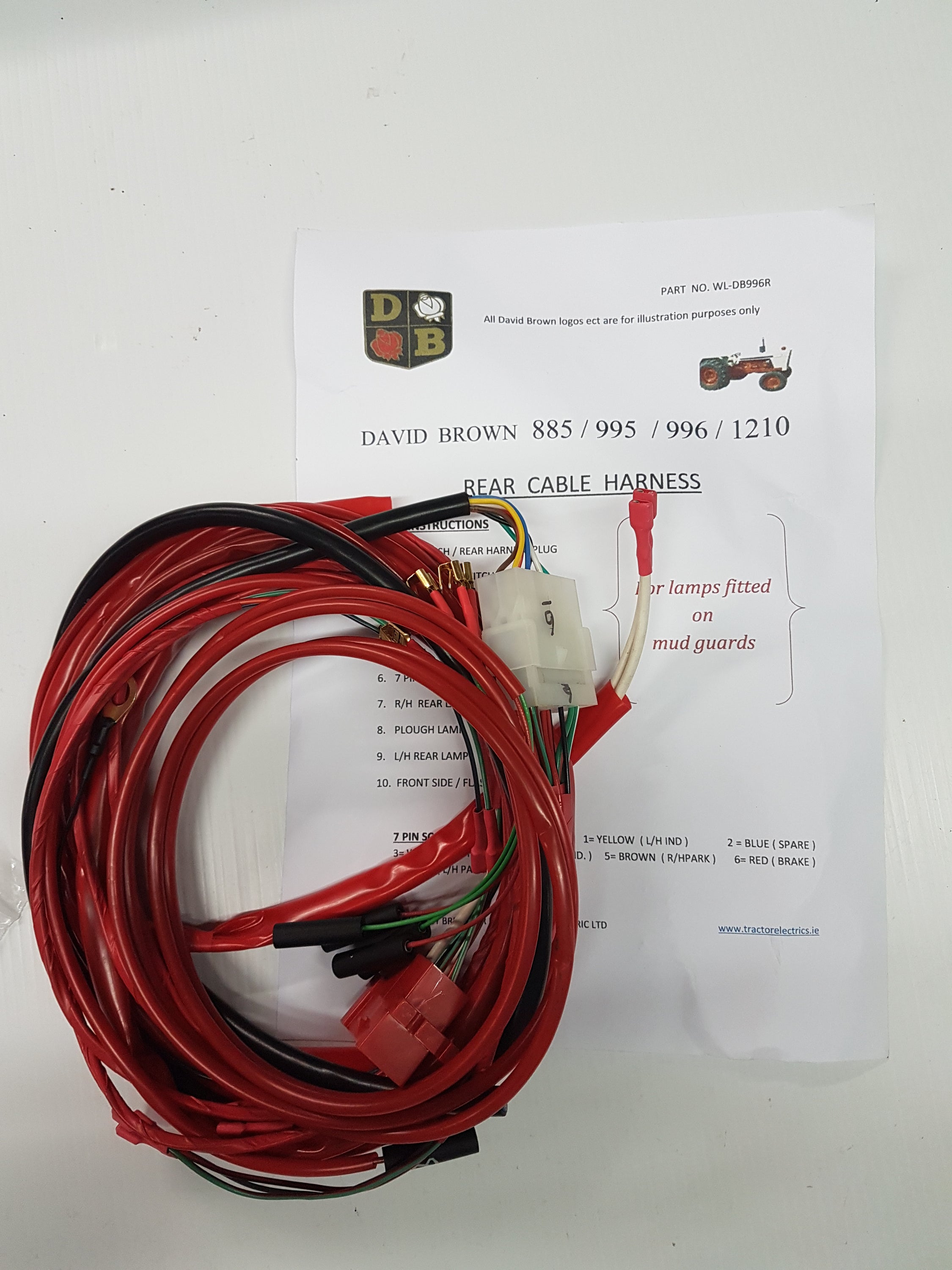 L/H REAR LIGHT ASSEMBLY FOR DAVID BROWN 880 885 990 995 996 TRACTORS ...