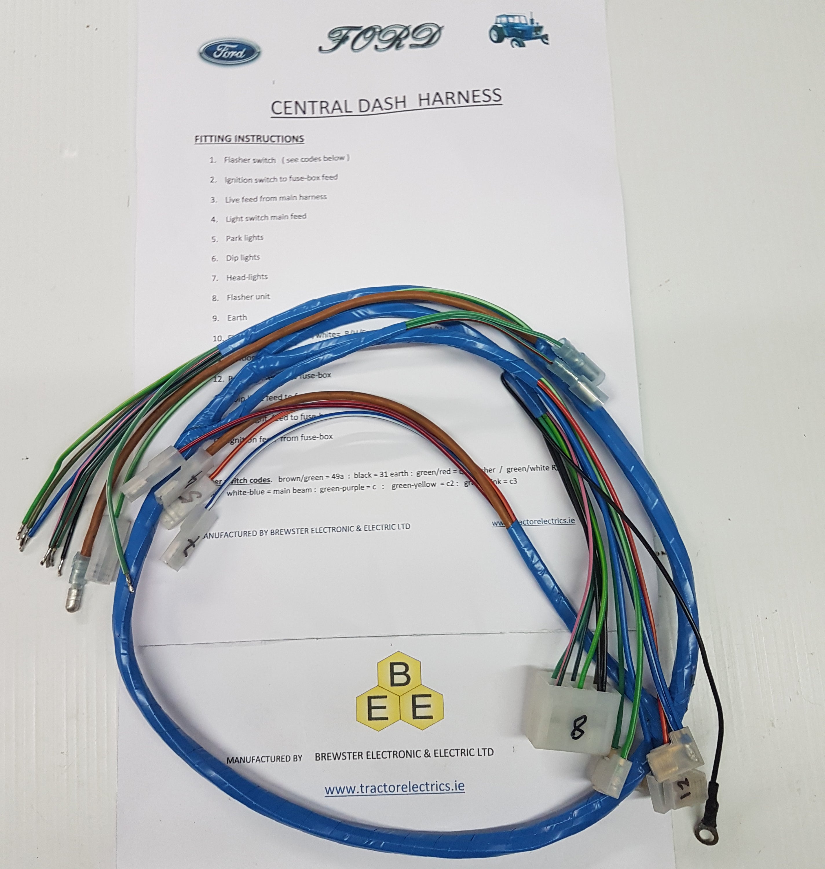 Ford Tractor Centre Dash Harness — Tractor Electric's
