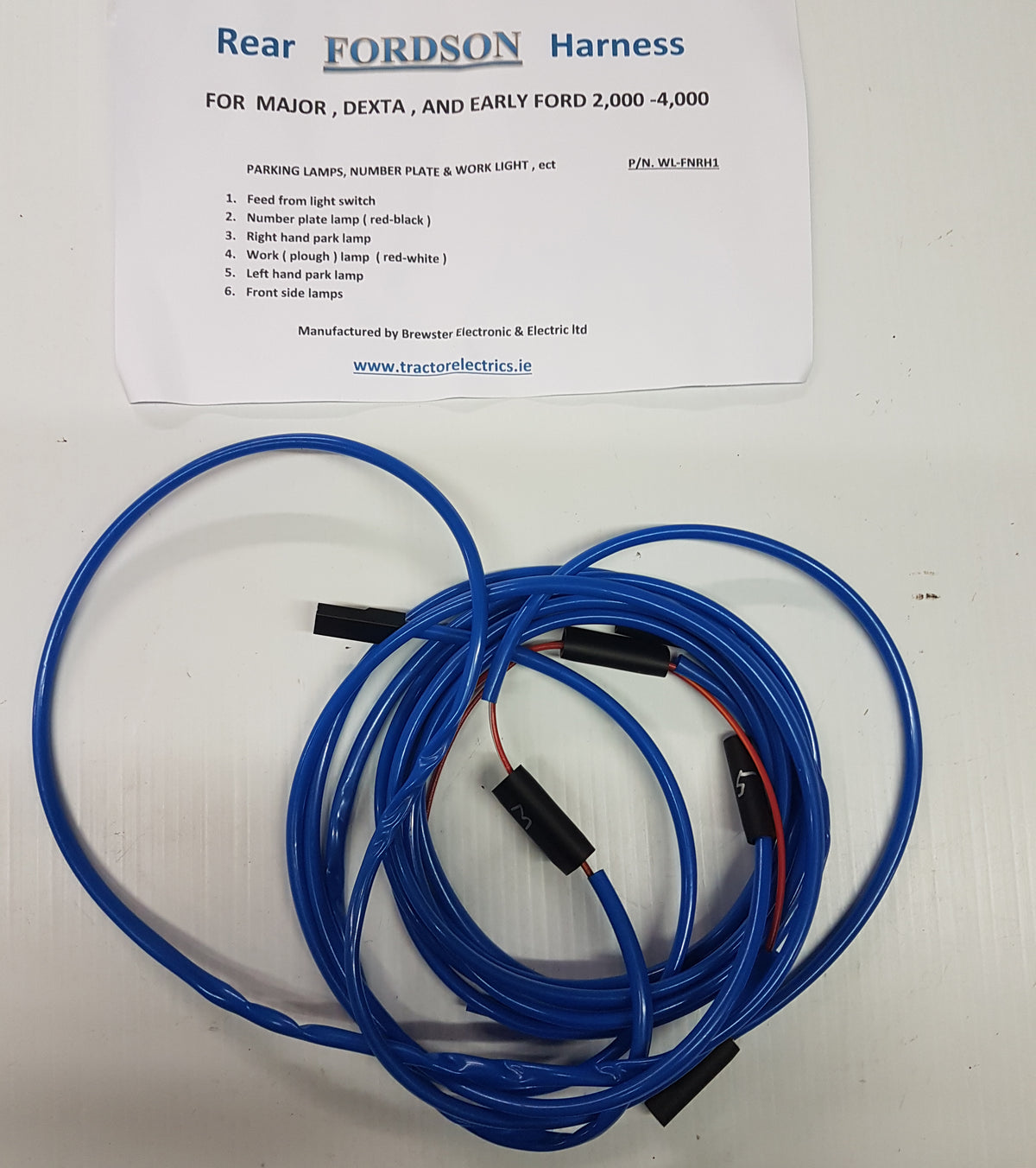 Fordson Major, Dexta, 2000 - 4000 Series Tractor Rear Harness — Tractor ...