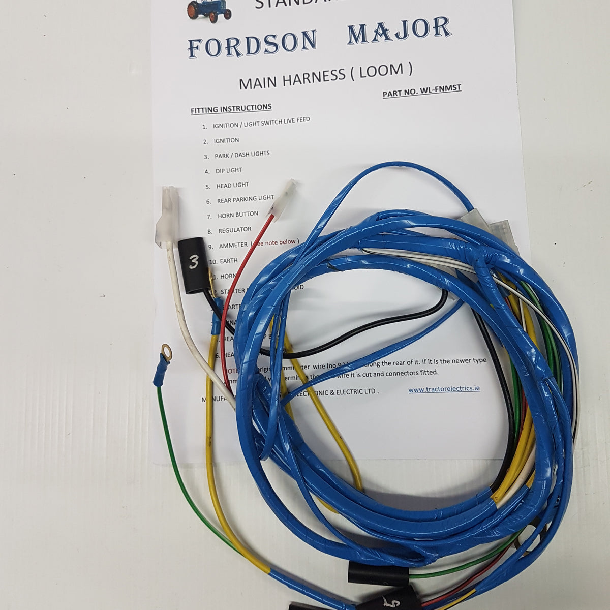 Fordson Major Main Tractor Harness — Tractor Electric's