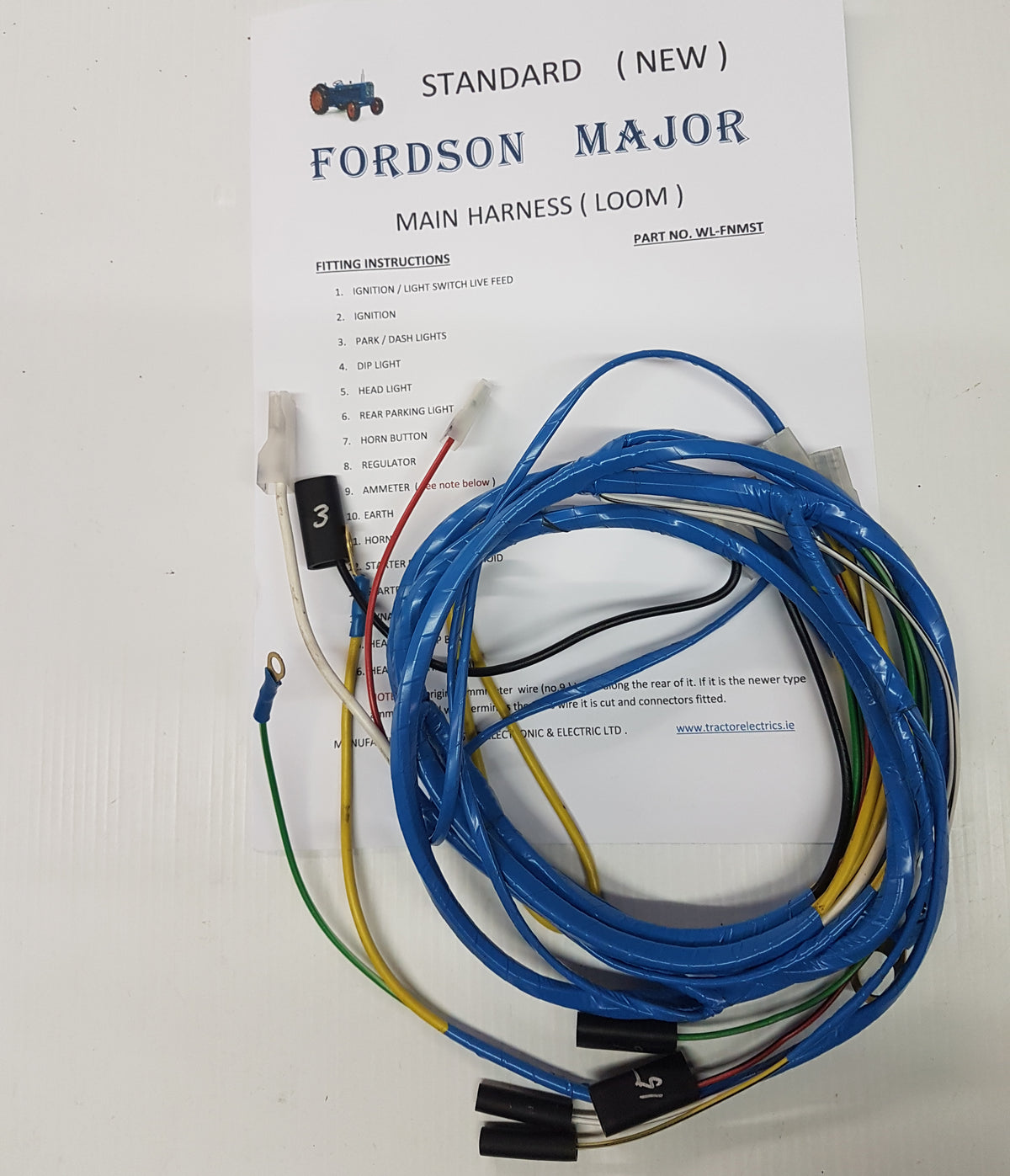 Fordson Major Main Tractor Harness — Tractor Electric's